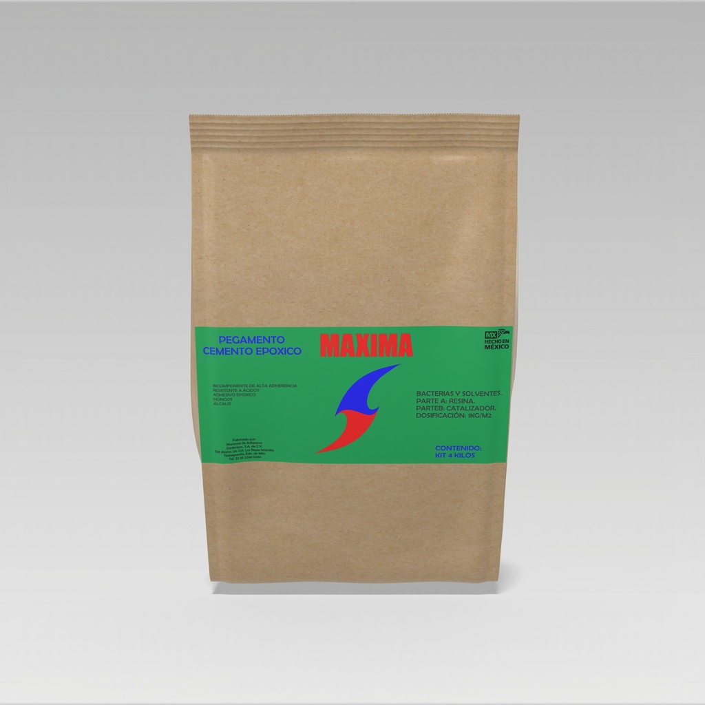 PEGAMENTO CEMENTO EPÓXICO (KIT 4KG) | MAXIMA ADHESIVOS